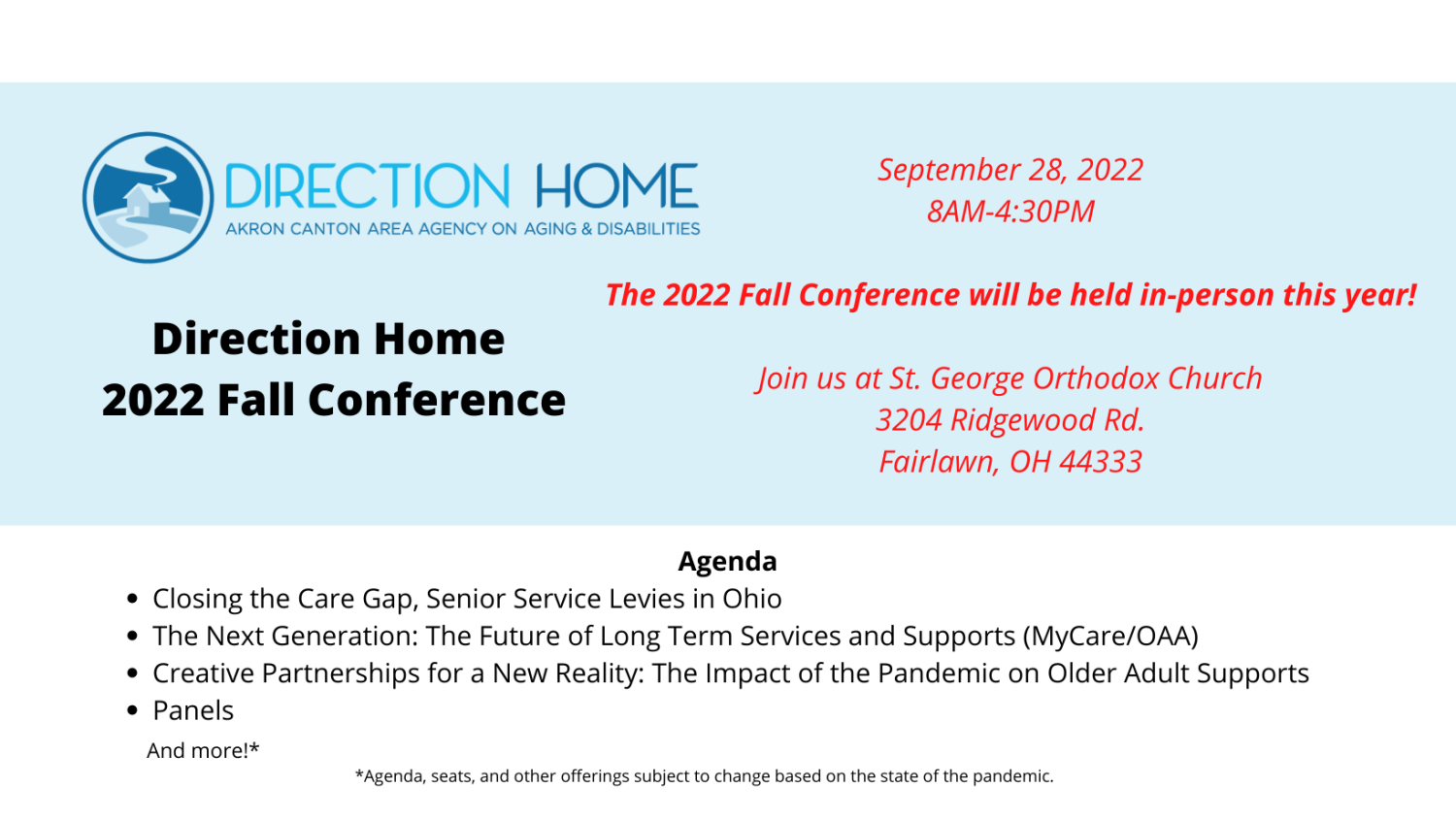 2022 Fall Conference | Direction Home Akron Canton
